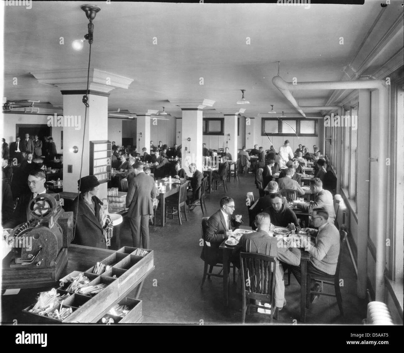 University cafeteria Black and White Stock Photos & Images - Alamy