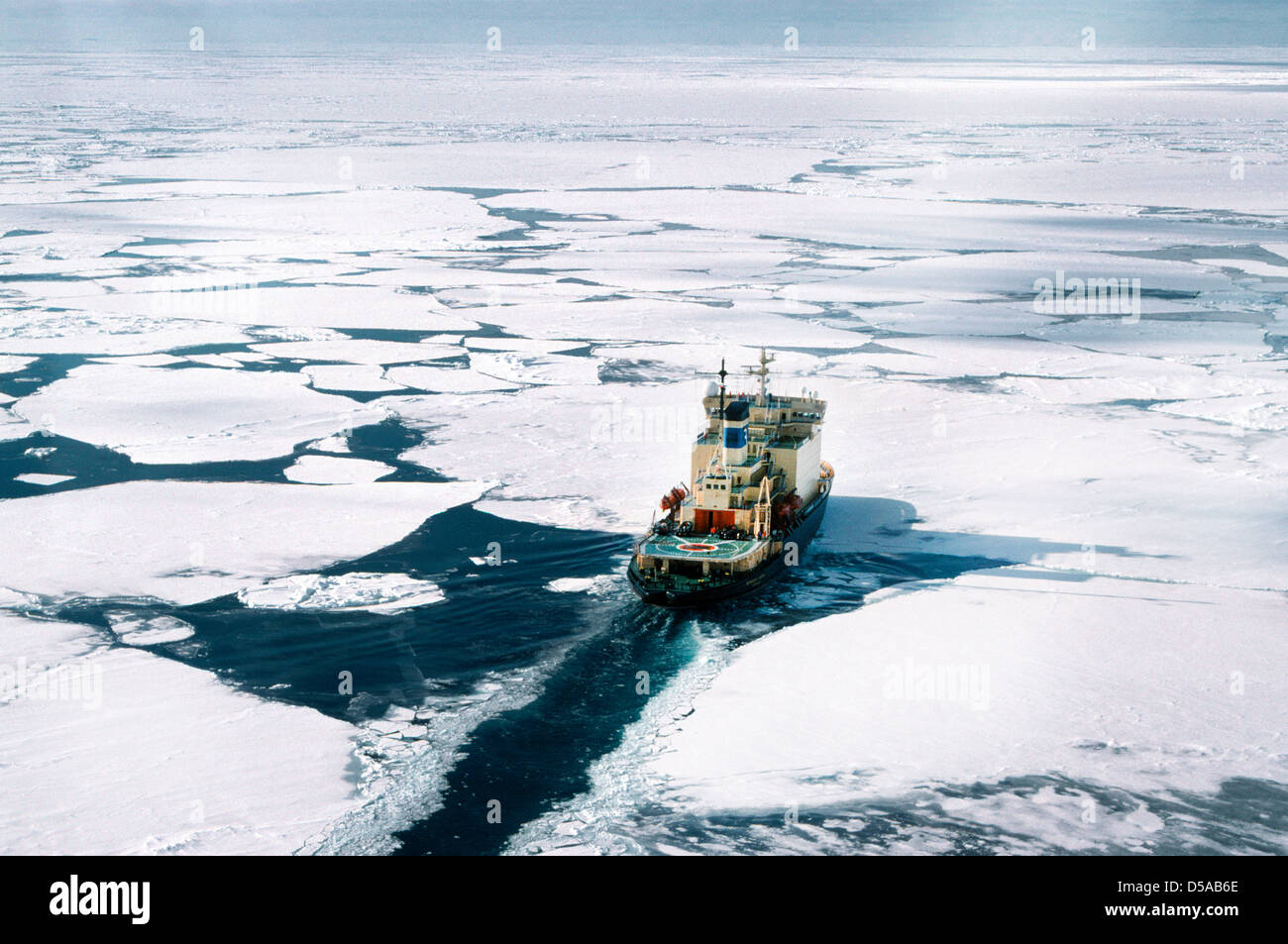 Antarctica Ice Breaker Moving Through Pack Ice Engine Room Stock Photo ...