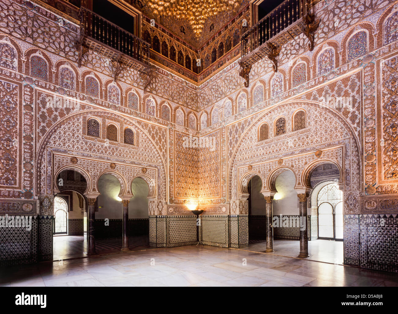 The alcazar, Moorish Palace, Reales Alcazares, Seville, Spain, Hall of ...