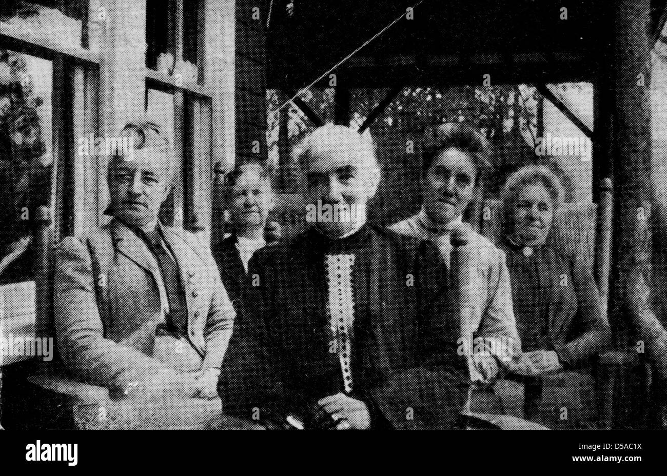 This photo captures four individuals, including Mrs. Dewey, Miss Maria ...