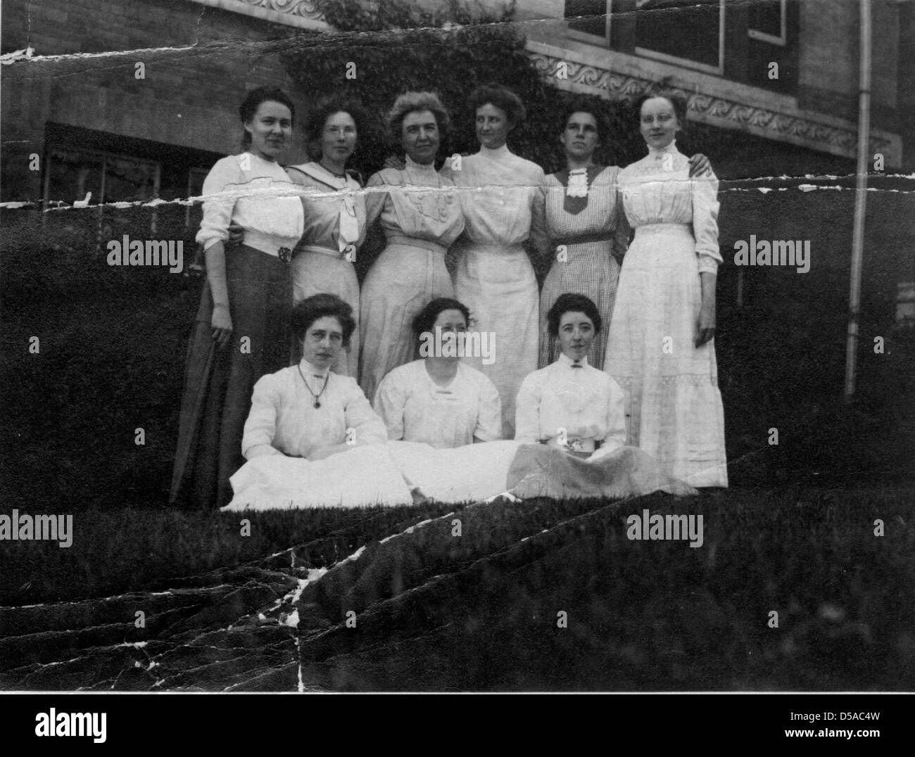 A group photo of the Class of 1912 with Martha Van Rensselaer ...
