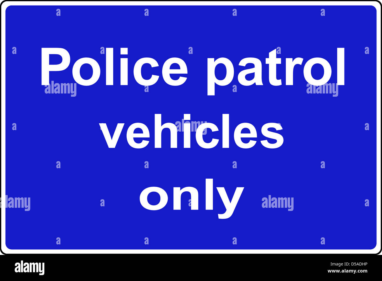 Observation platform for police patrol vehicles only motorway sign ...