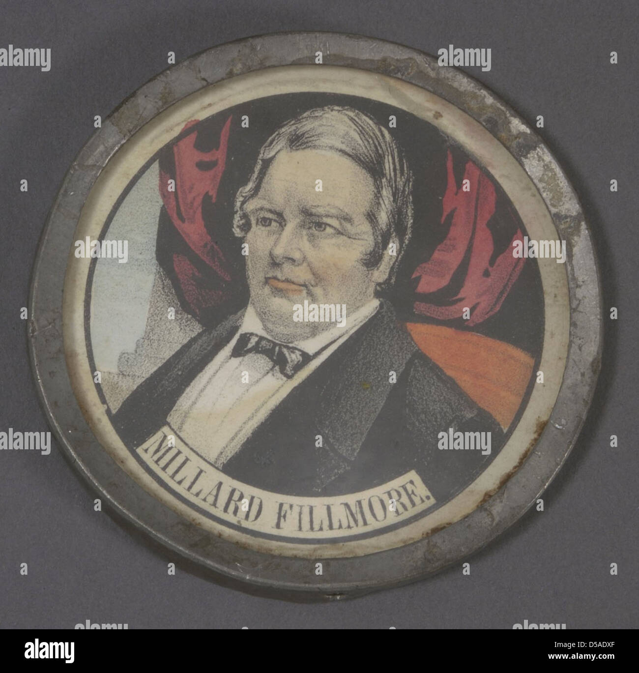 A medallion portrait of Presidents Zachary Taylor and Millard Fillmore ...