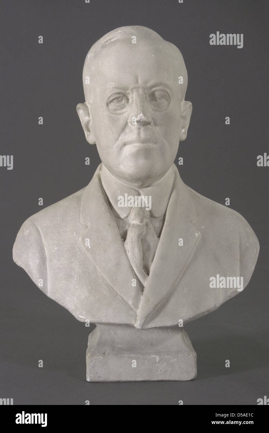 Wilson Plaster Portrait Bust Stock Photo - Alamy