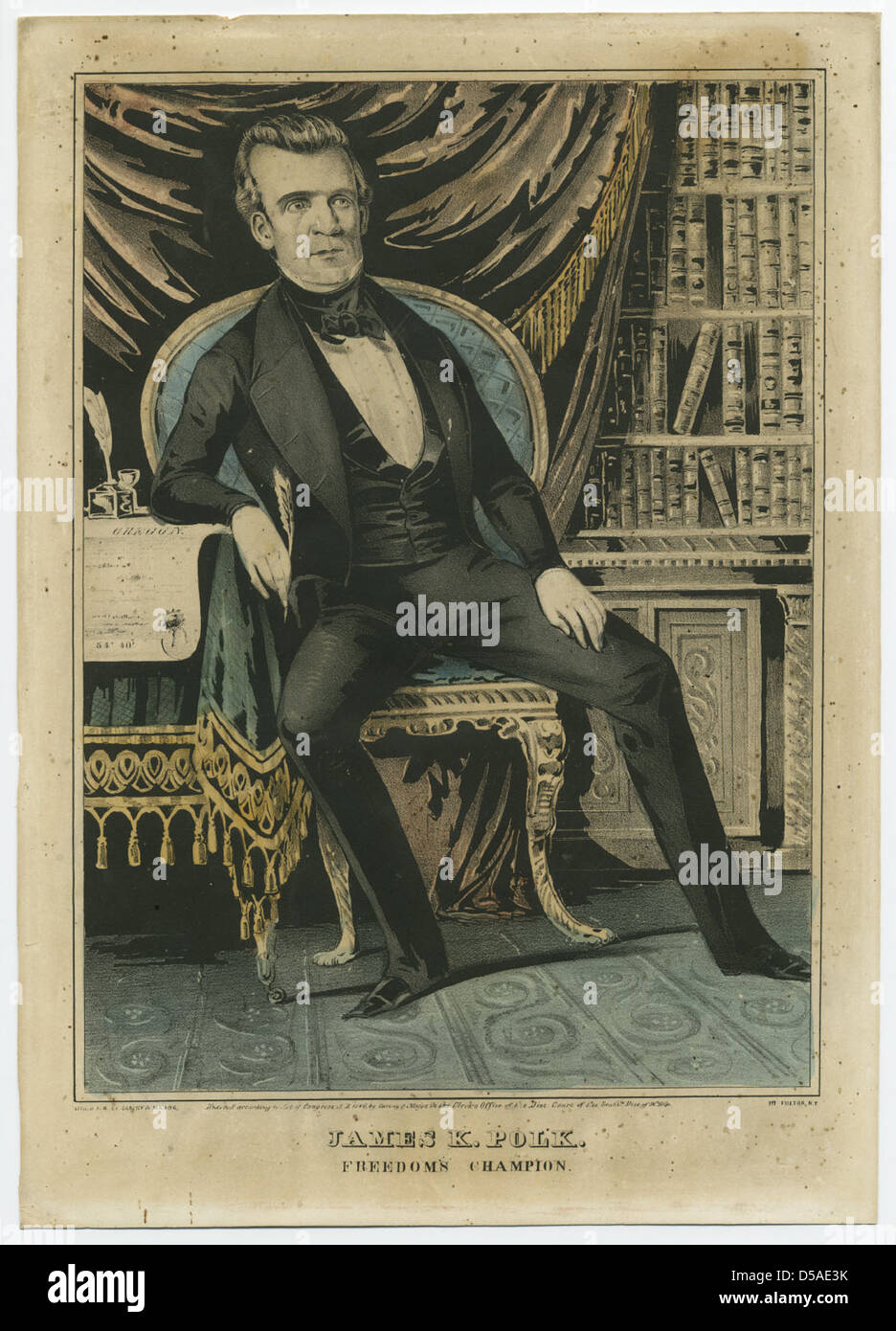 This commemorative piece highlights James K. Polk, often referred to as ...