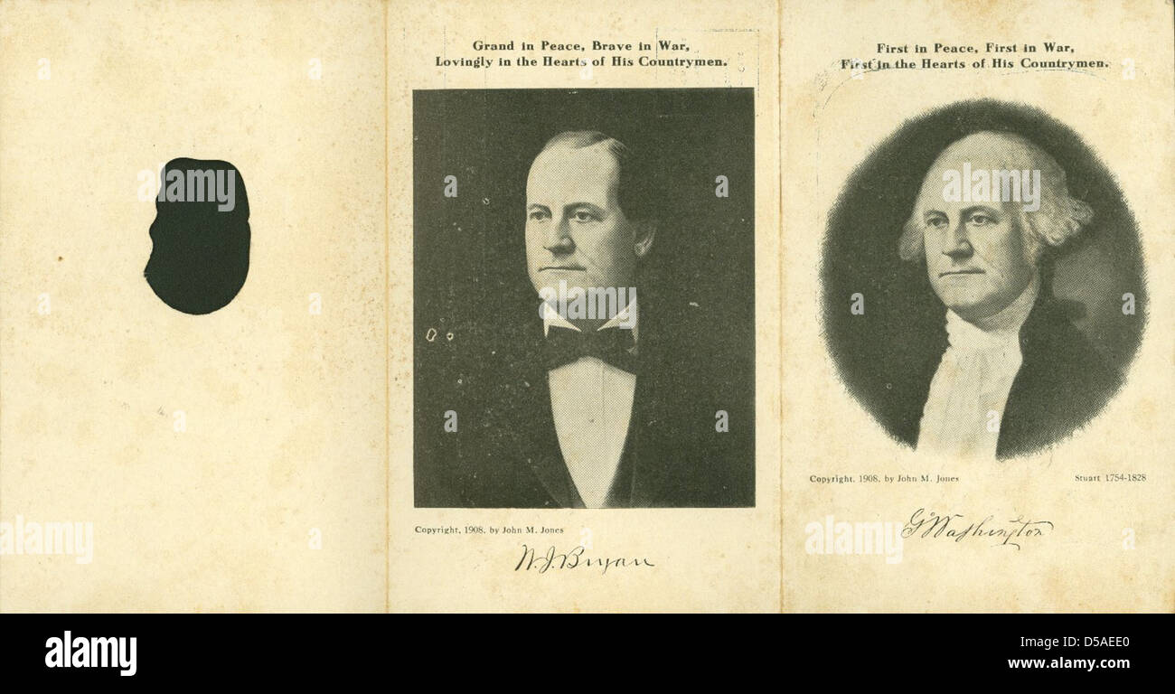 This political image combines portraits of George Washington and ...