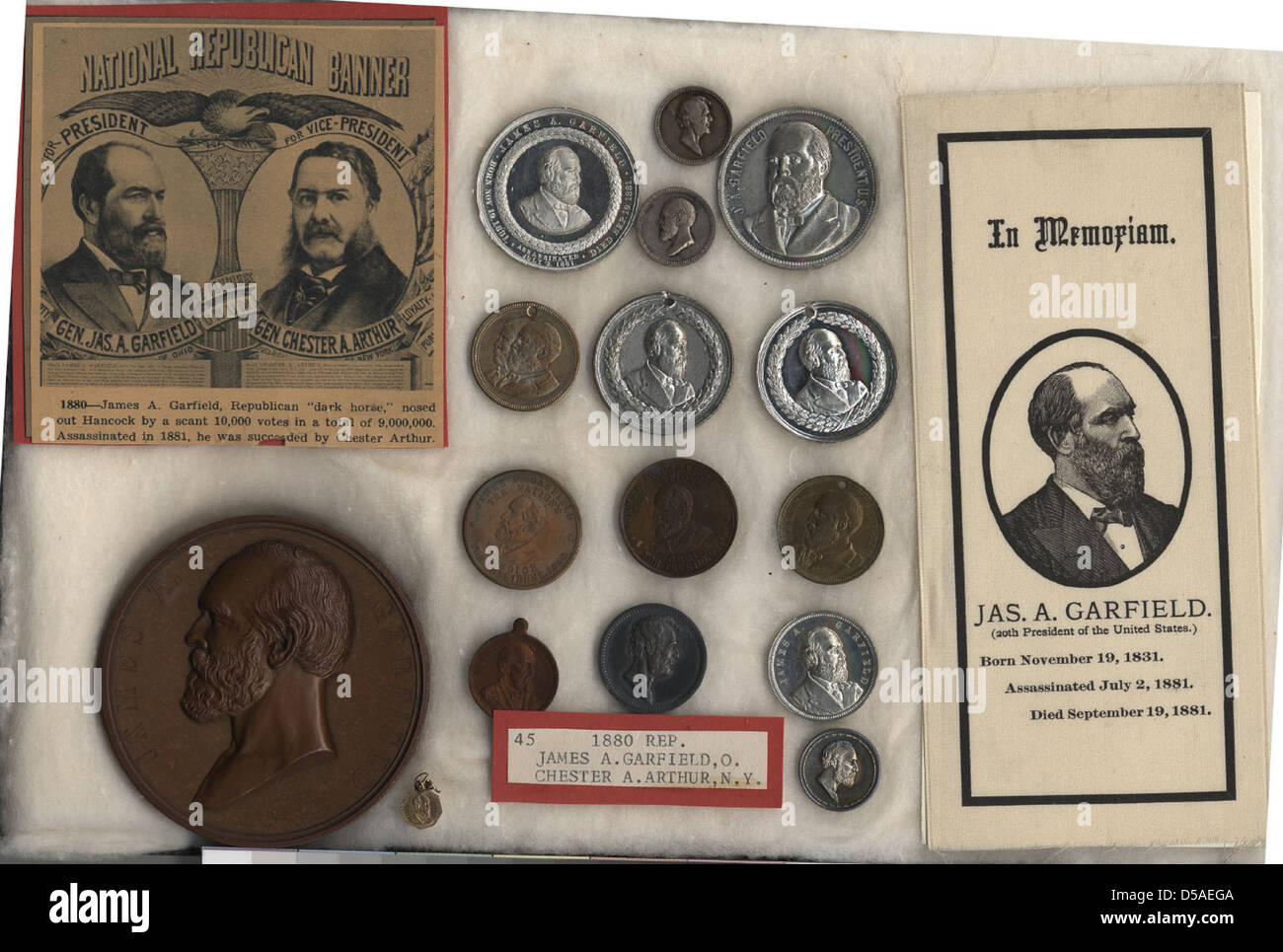 A collection of materials from President Garfield's campaign and ...