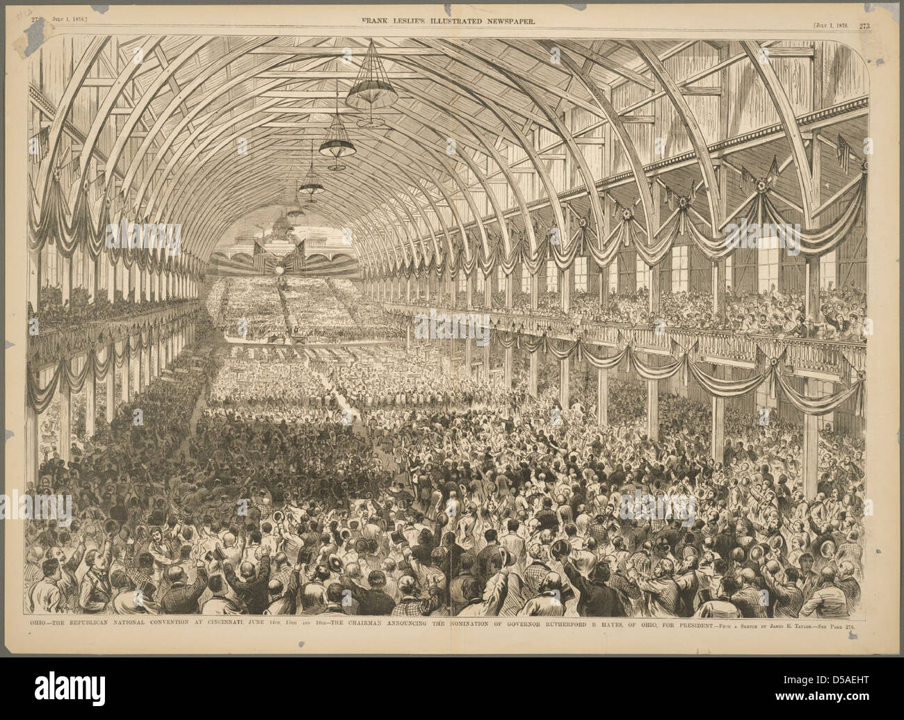 The Republican National Convention in Cincinnati, Ohio, captured in a ...