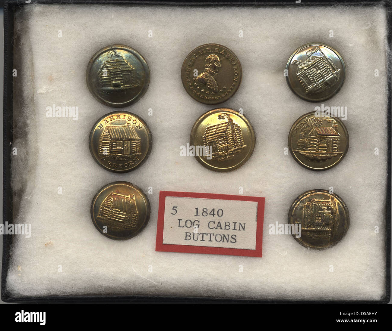 This image shows campaign buttons from the 1840 election of William ...