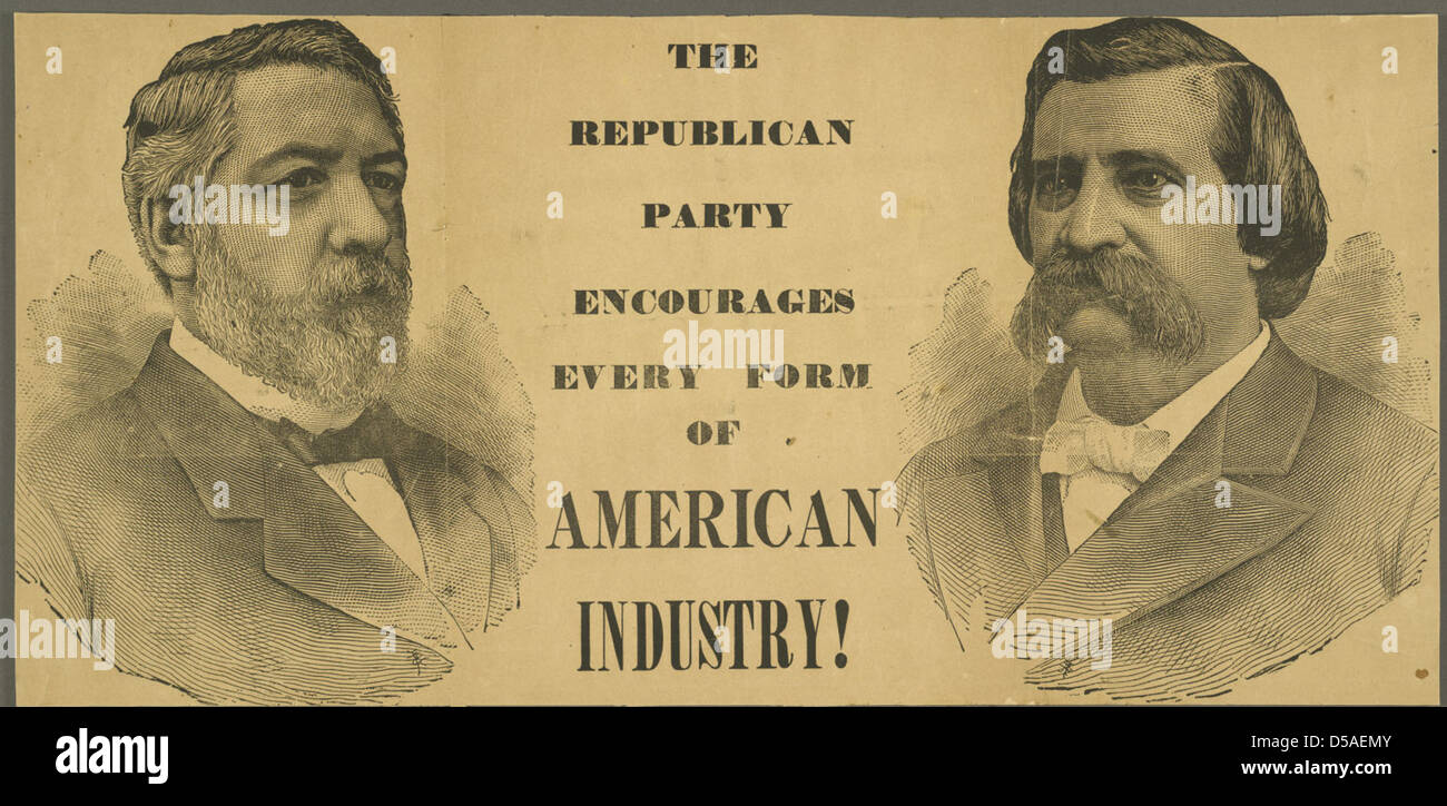 A political poster from the late 19th century encouraging support for ...