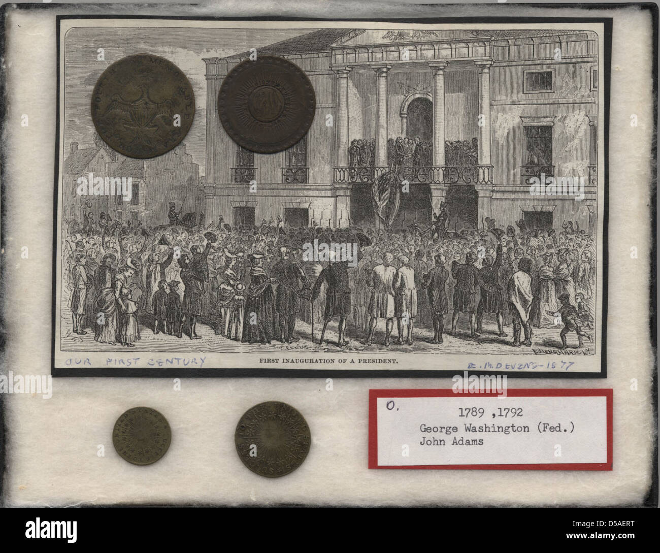 A collection of items related to George Washington's inaugurations ...
