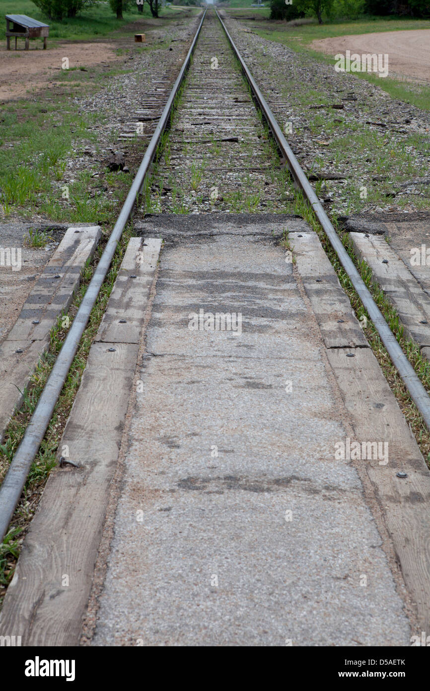 Railway tracks, Yoder, Kansas, USA Stock Photo - Alamy