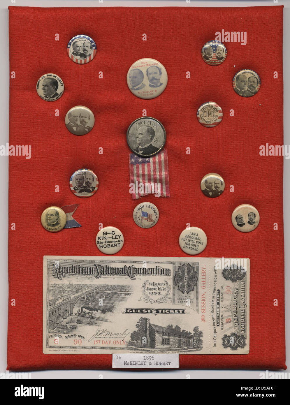 Campaign memorabilia from the 1896 presidential election, including ...