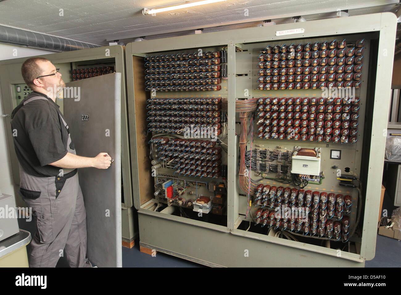 Kiel, Germany, members of the Computer Museum opens a historical ...
