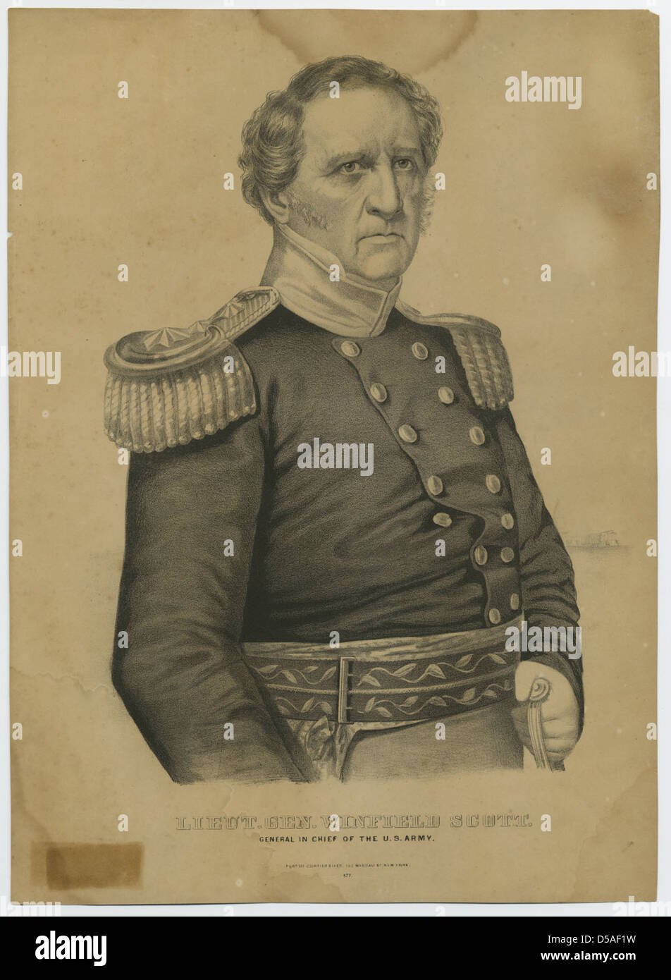 This portrait depicts Lieut. Gen. Winfield Scott, a prominent figure in ...