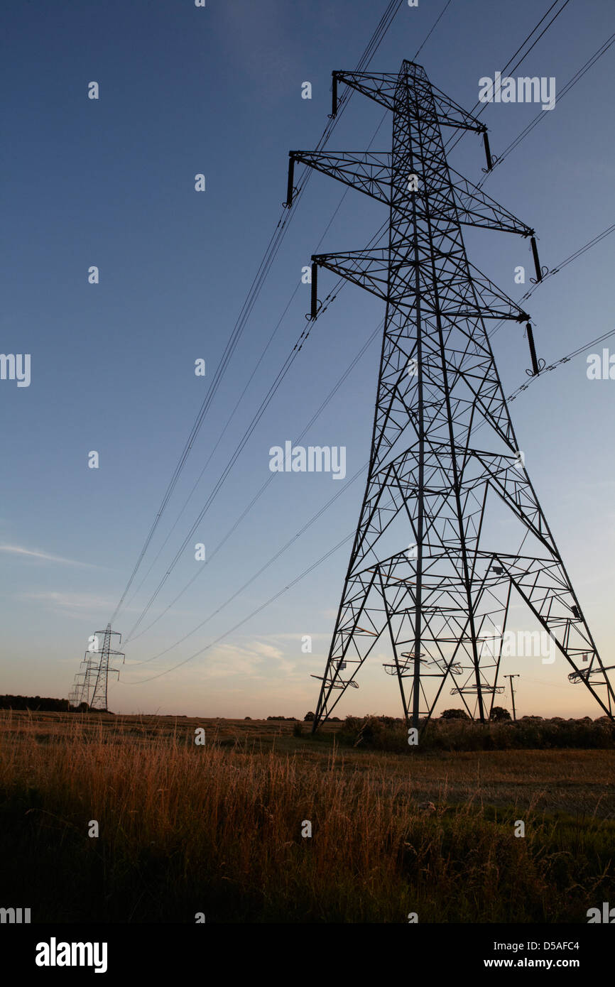 Electricity pylon in the Norfolk Countryside, UK Stock Photo - Alamy