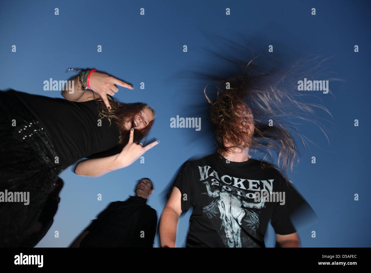 Wacken, Germany, visitors at the Wacken Open Air Festival Stock Photo ...
