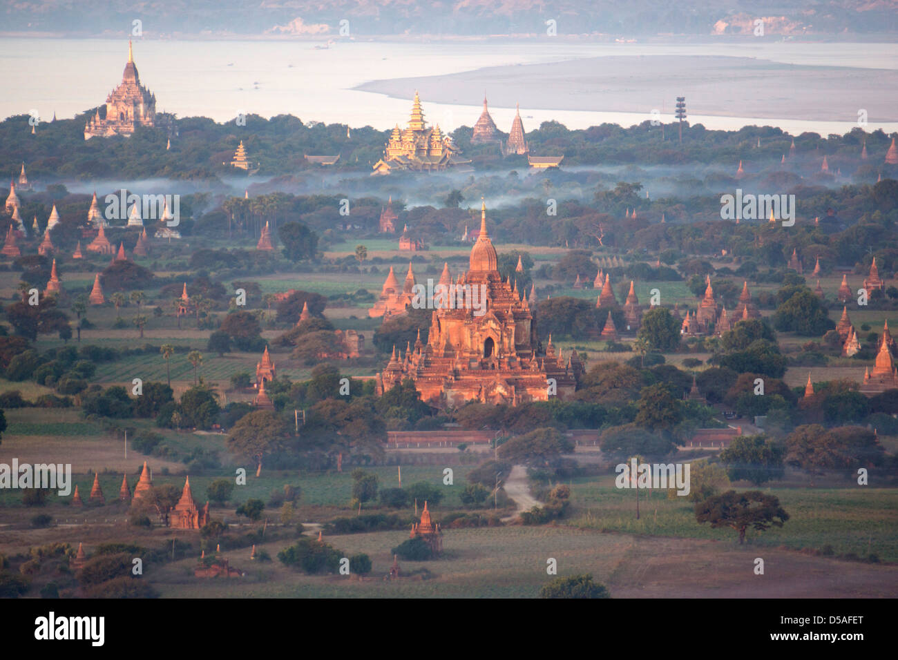 Aerial views of Bagan Myanmar Stock Photo - Alamy