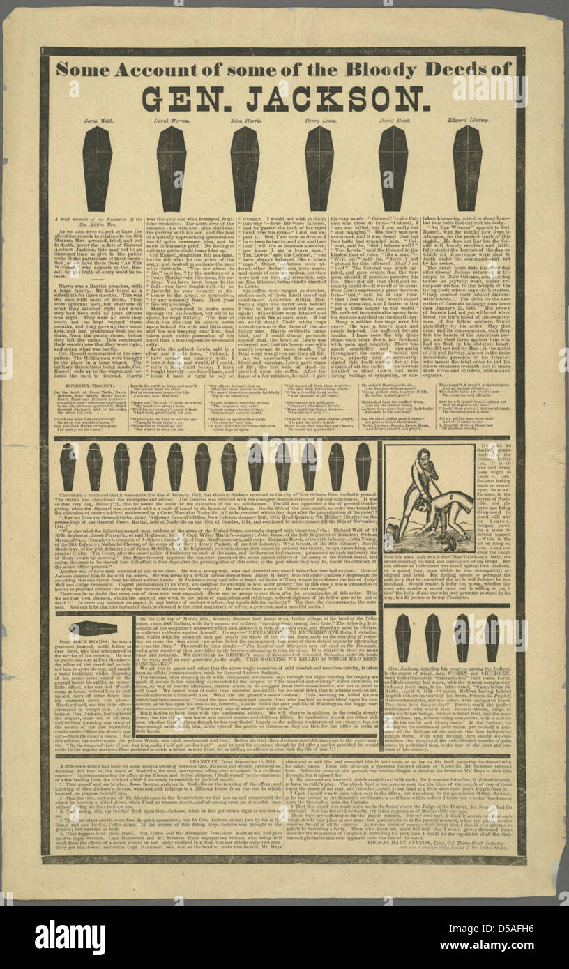 An editorial account detailing the actions of General Andrew Jackson ...