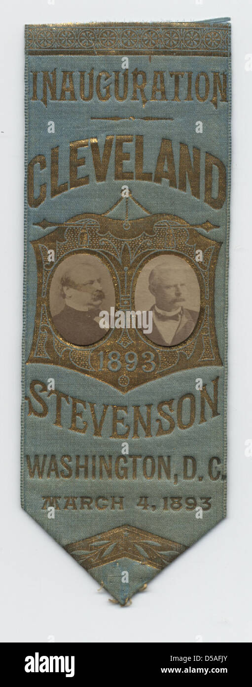 This inaugural ribbon commemorates the 1893 inauguration of Grover ...