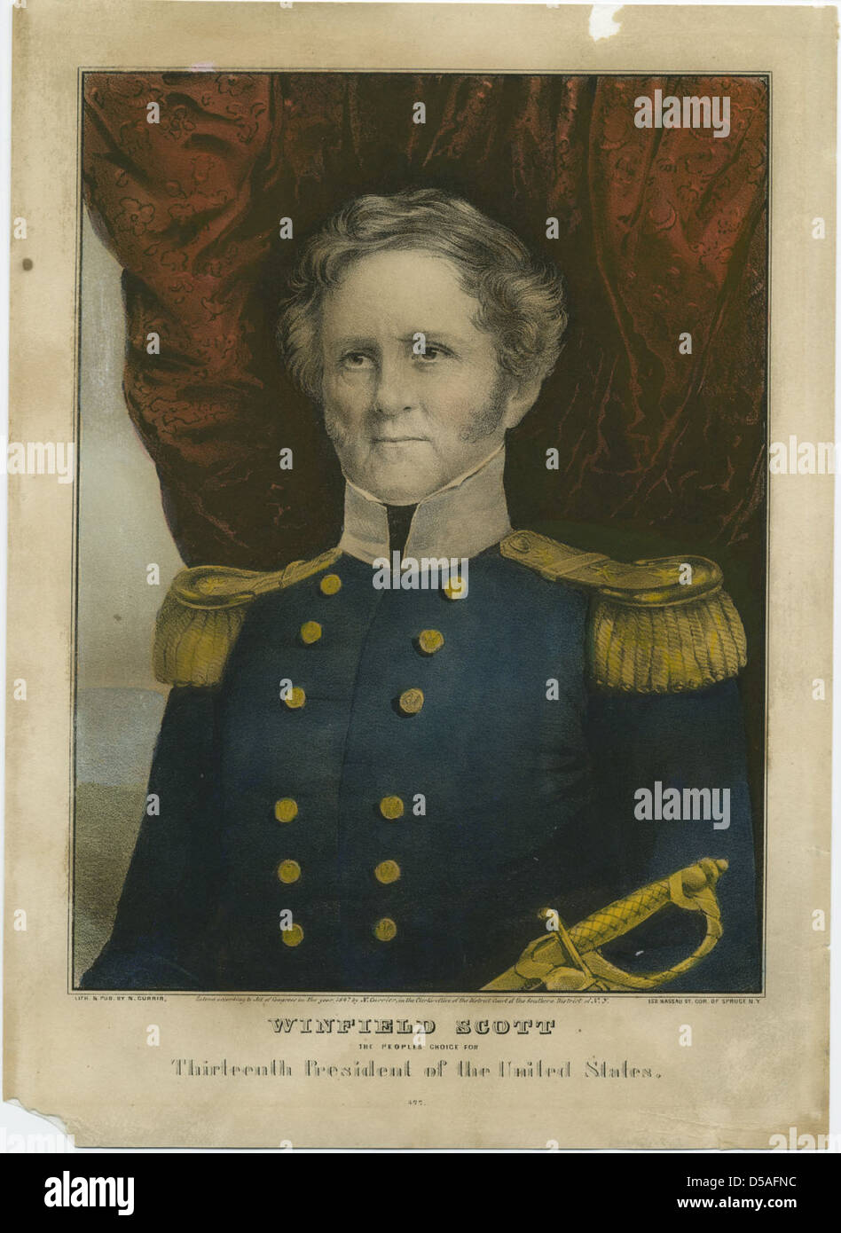 This print promotes Winfield Scott as the thirteenth President of the ...