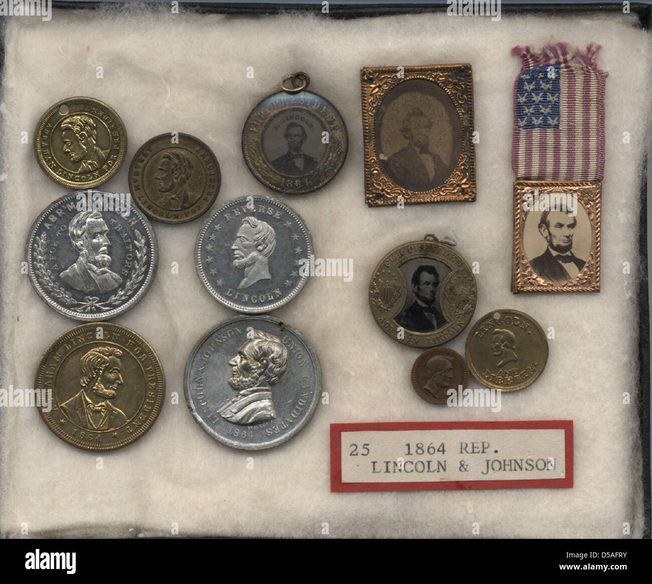 Campaign items from the Abraham Lincoln and Andrew Johnson presidential ...