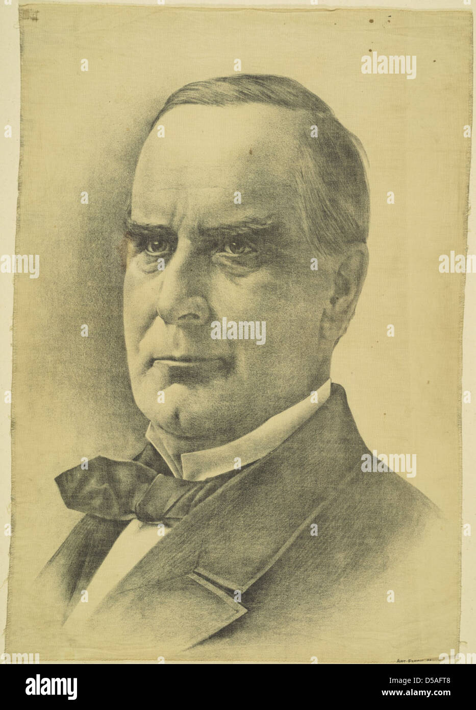William McKinley, 25th President of the United States, depicted on a ...