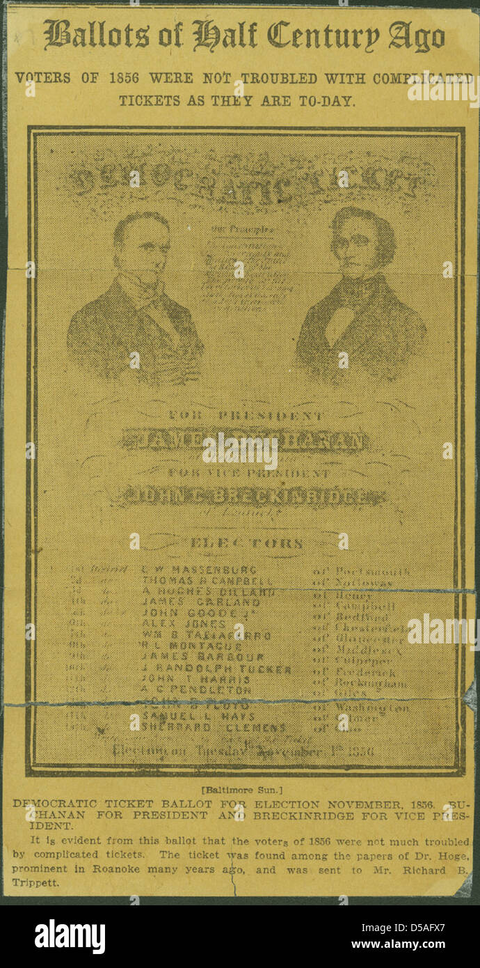 James buchanan and john breckinridge hi-res stock photography and ...