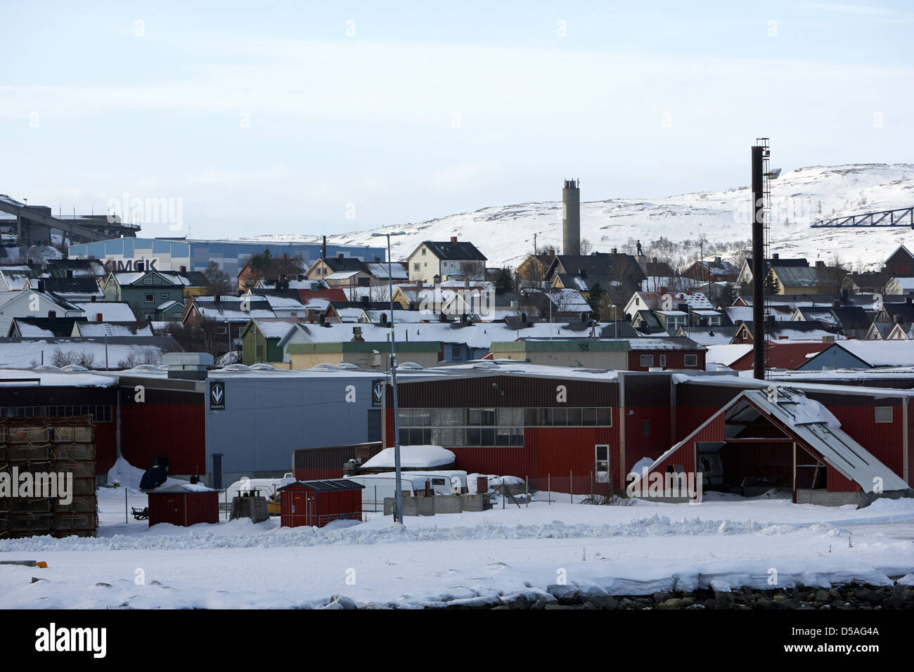 general view across kirkenes finnmark norway europe Stock Photo - Alamy