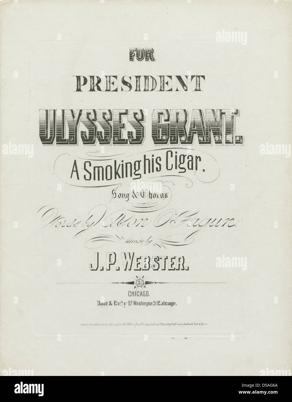 A historical image of Ulysses S. Grant smoking his cigar during the ...