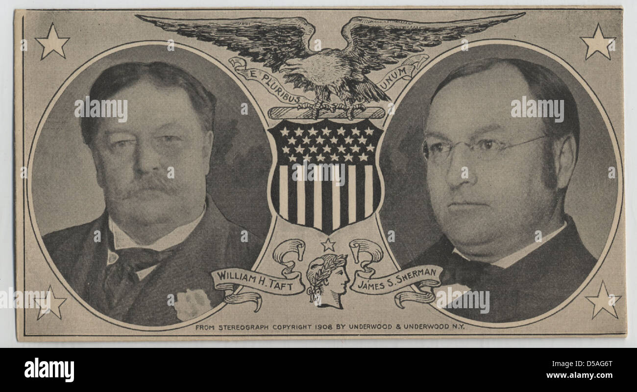 This political envelope features portraits of William H. Taft and James ...