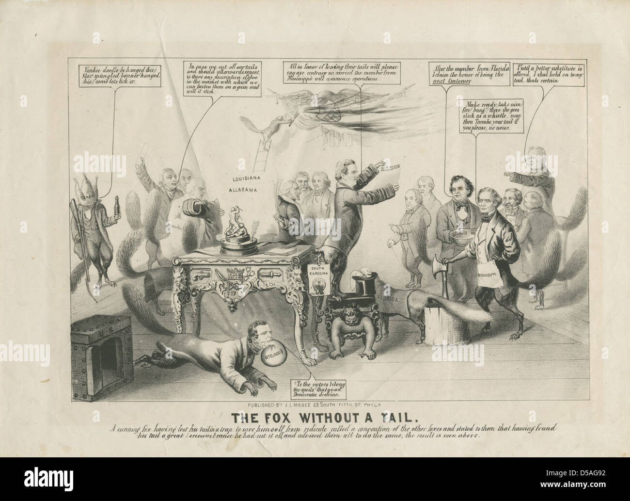 The Fox Without a Tail Stock Photo - Alamy