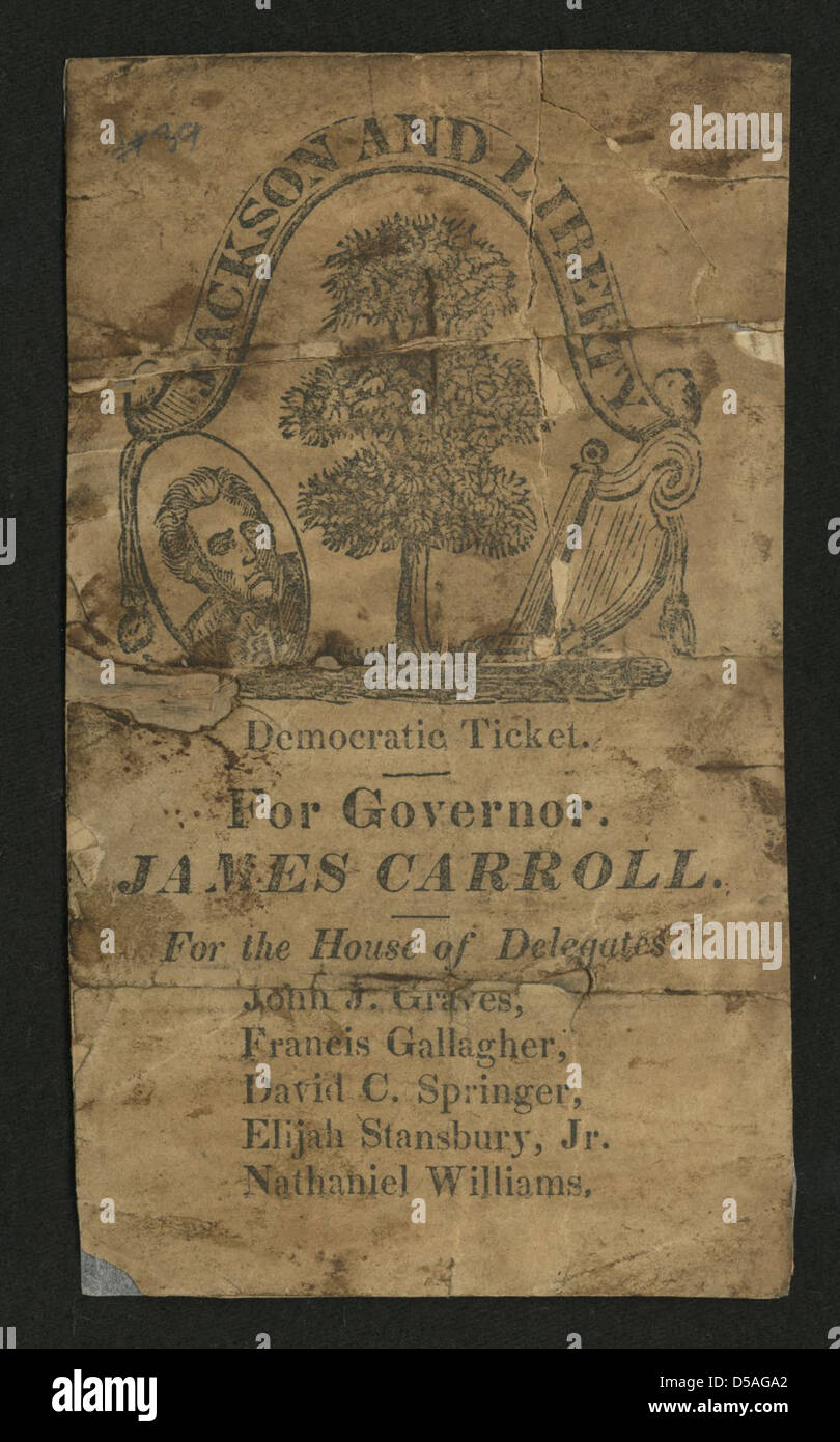 A historical image showing the Democratic Party ticket for James ...