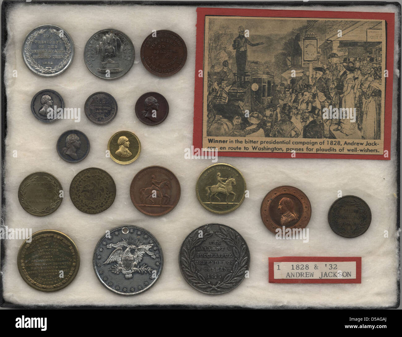 A collection of campaign and memorial items related to Andrew Jackson ...