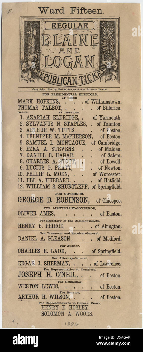 1884 election hi-res stock photography and images - Alamy