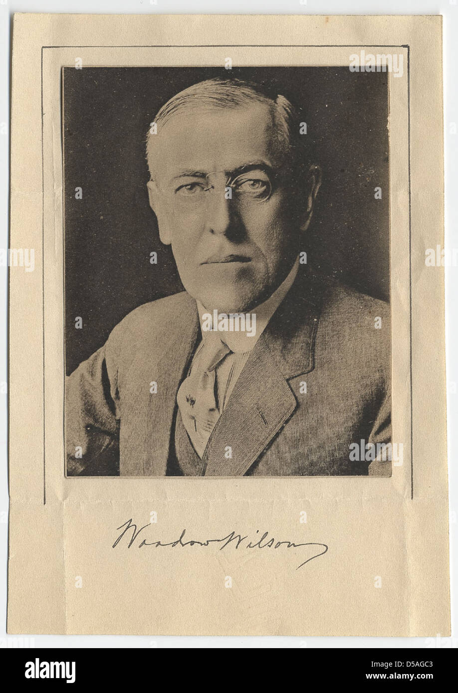 A portrait of President Woodrow Wilson, featured in promotional ...