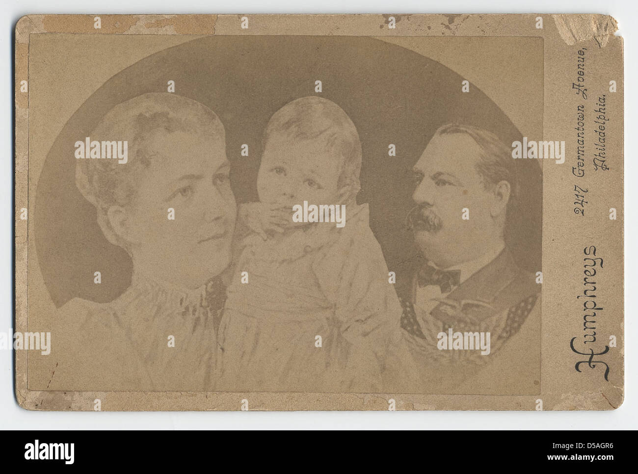 A cabinet photograph from the late 19th century, featuring Grover ...
