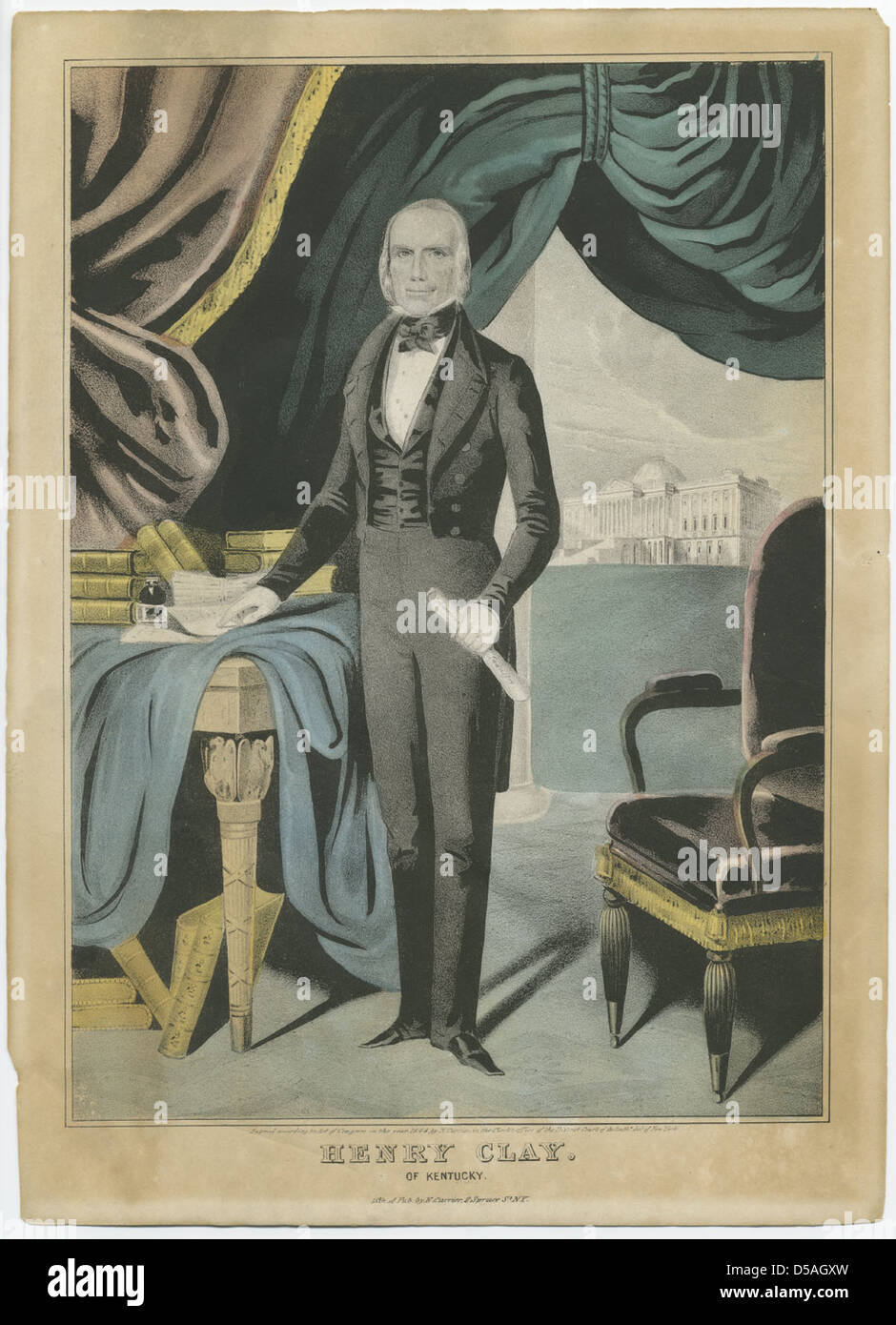 A political portrait of Henry Clay, a prominent Kentucky statesman ...