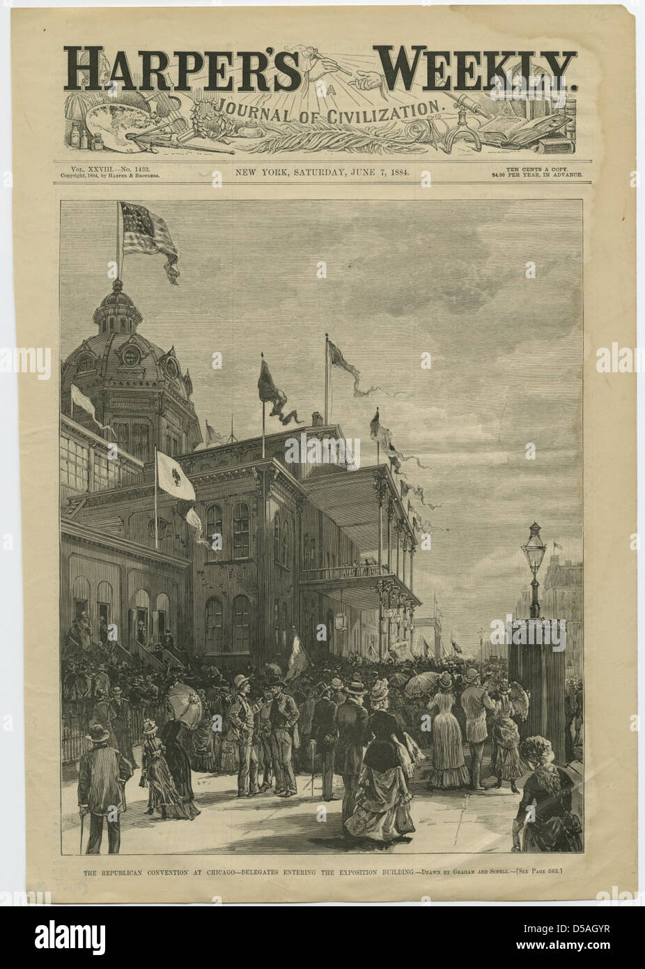 A scene from the 1896 Republican National Convention in Chicago ...