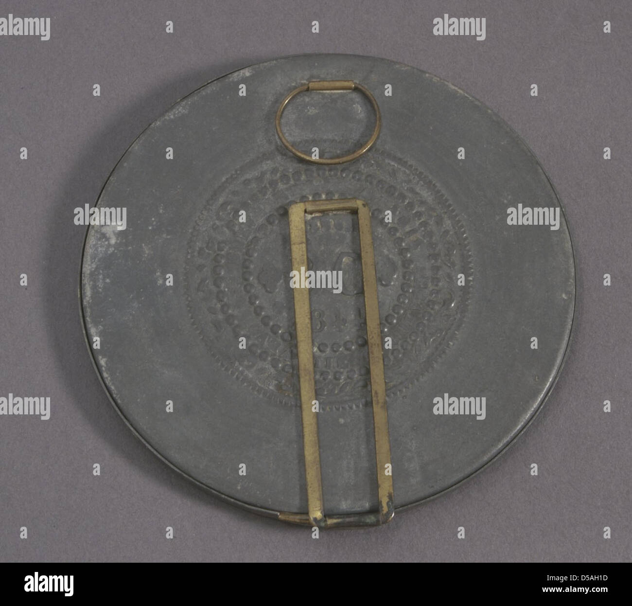 This image shows a hand mirror featuring a portrait of General Zachary ...