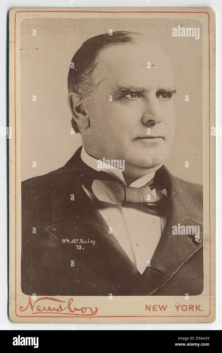 This cabinet photograph features William McKinley, the 25th President ...