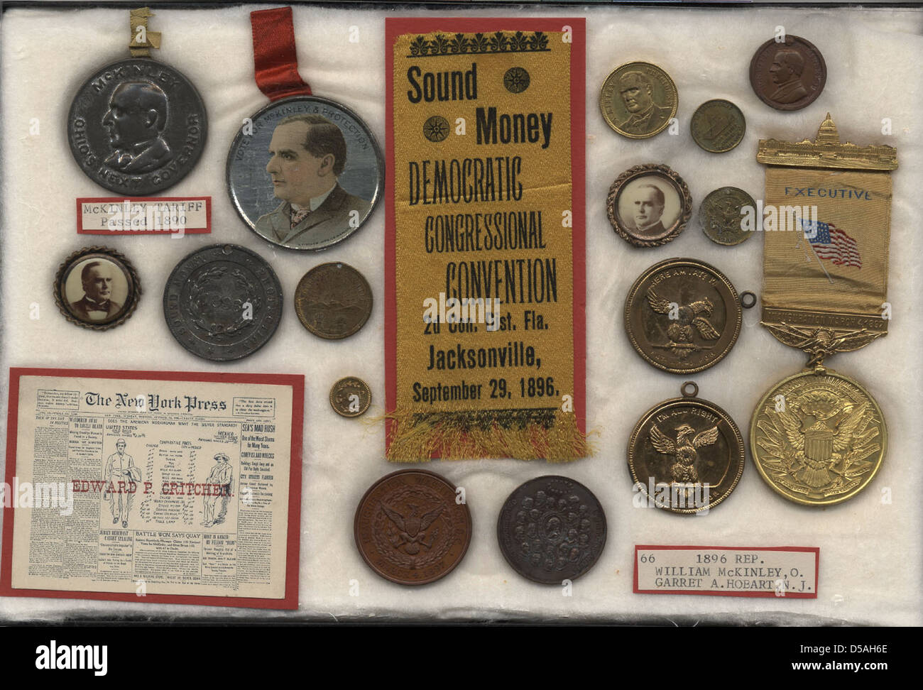 A collection of McKinley campaign memorabilia from 1892-1901, including ...