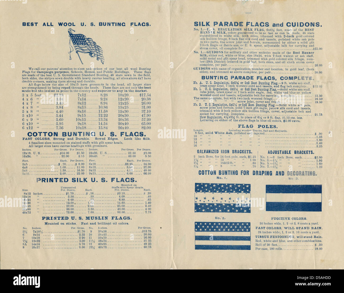 This special price list from the campaign season features American ...