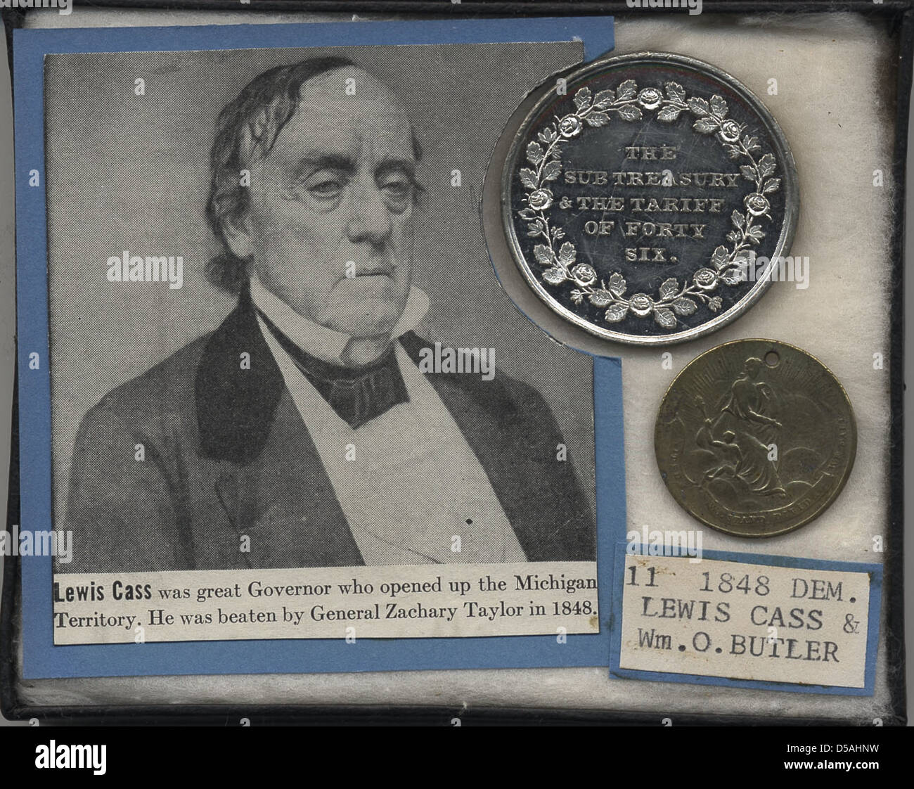 Cass Campaign Items, ca. 1848 Stock Photo - Alamy