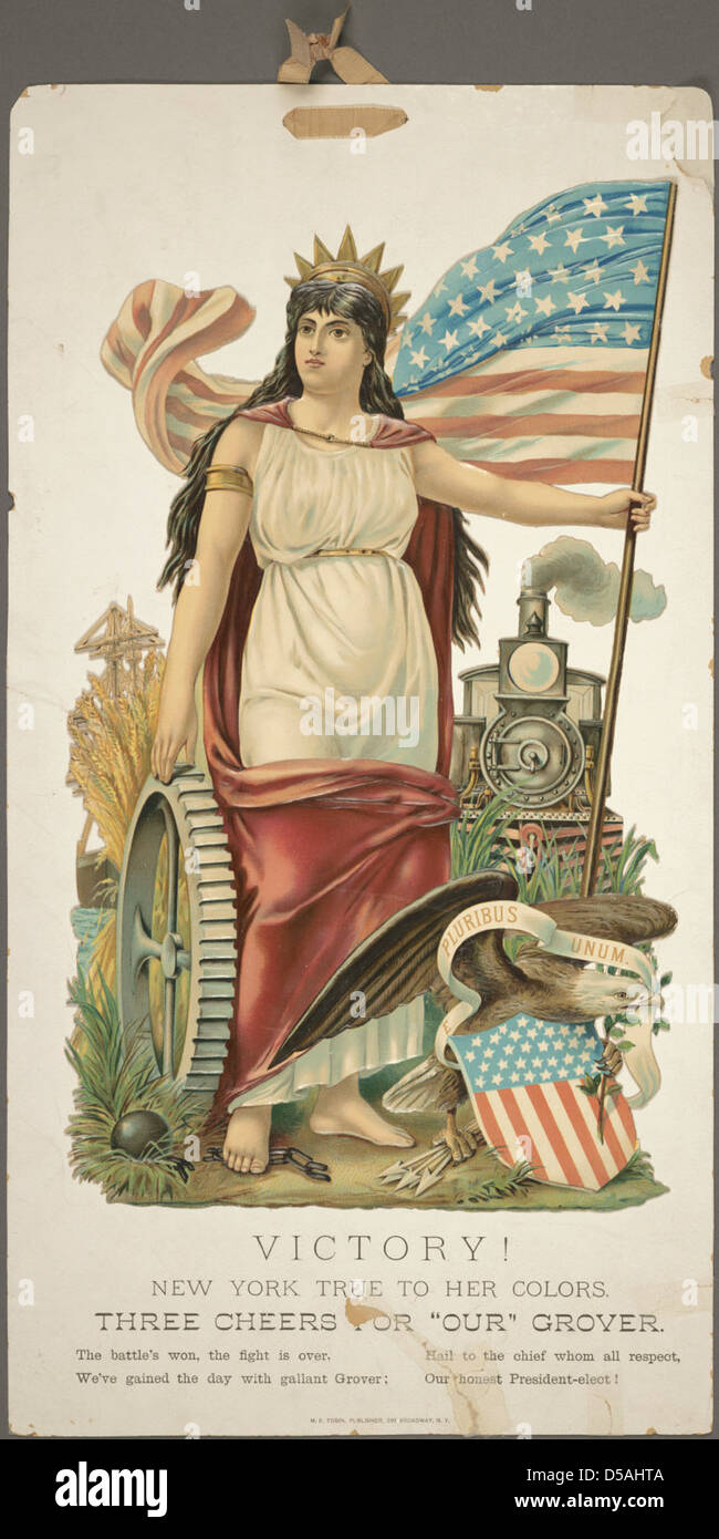 Victory-themed promotional materials celebrating Grover Cleveland ...