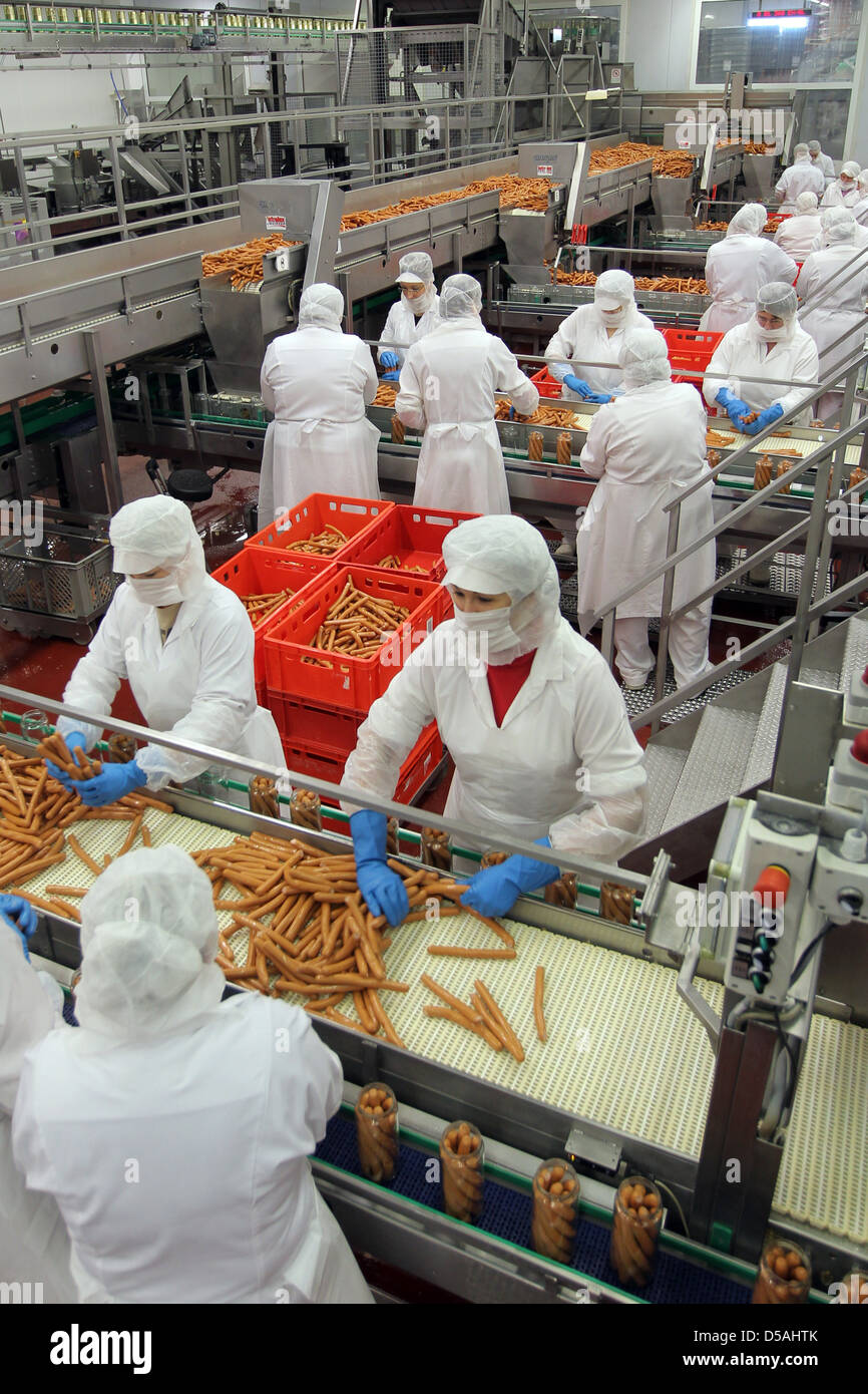 Böklund, Germany, meat production in Böklunder Plumrose GmbH & Co Stock ...
