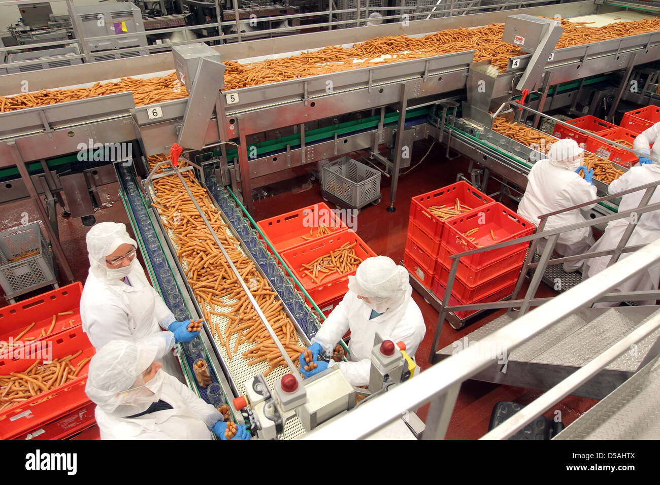 Böklund, Germany, meat production in Böklunder Plumrose GmbH & Co Stock ...