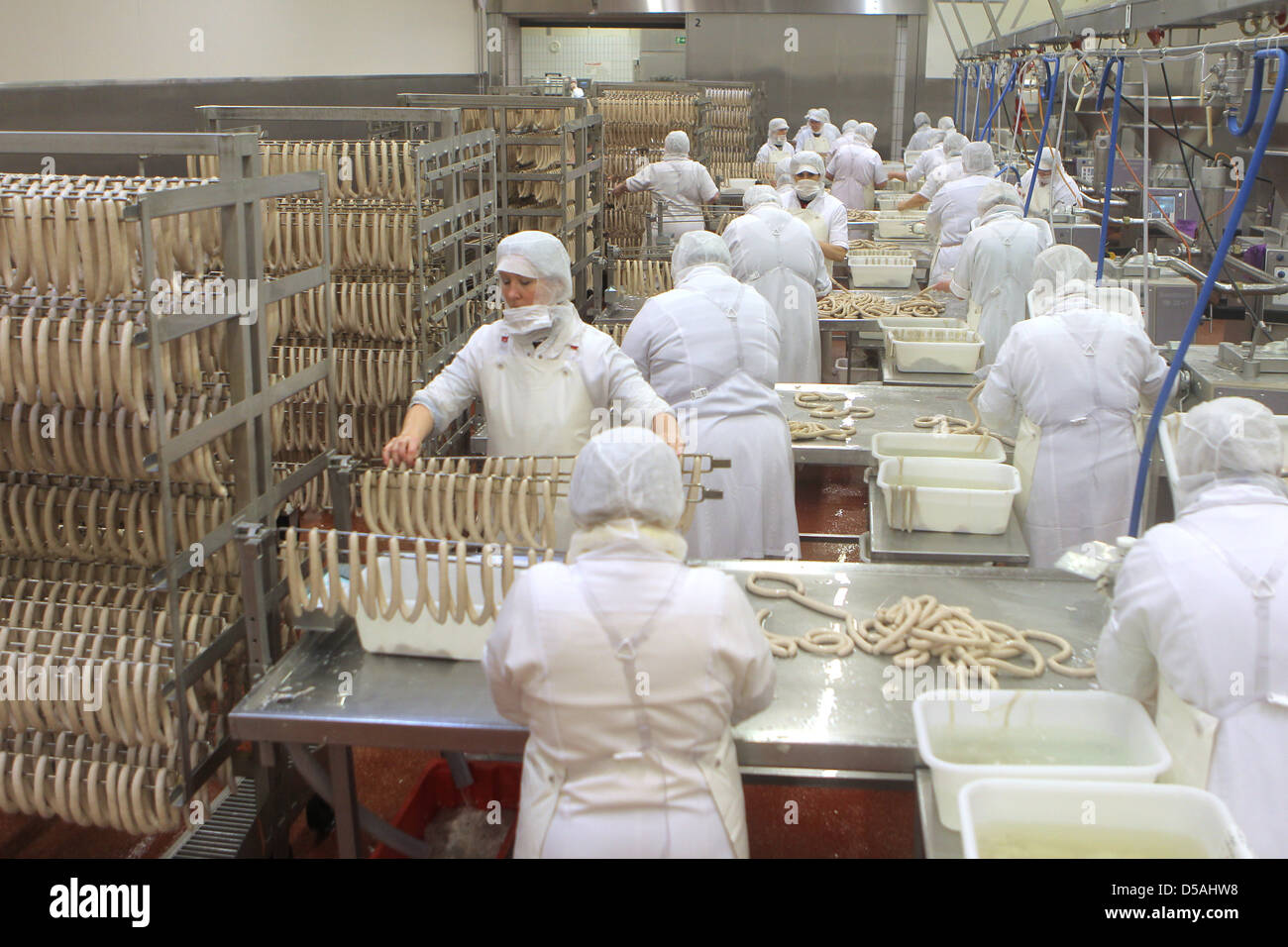 Böklund, Germany, meat production in Böklunder Plumrose GmbH & Co Stock ...