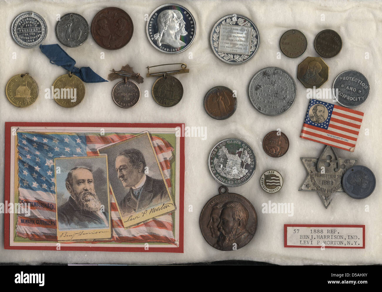 A collection of campaign materials from Benjamin Harrison’s ...