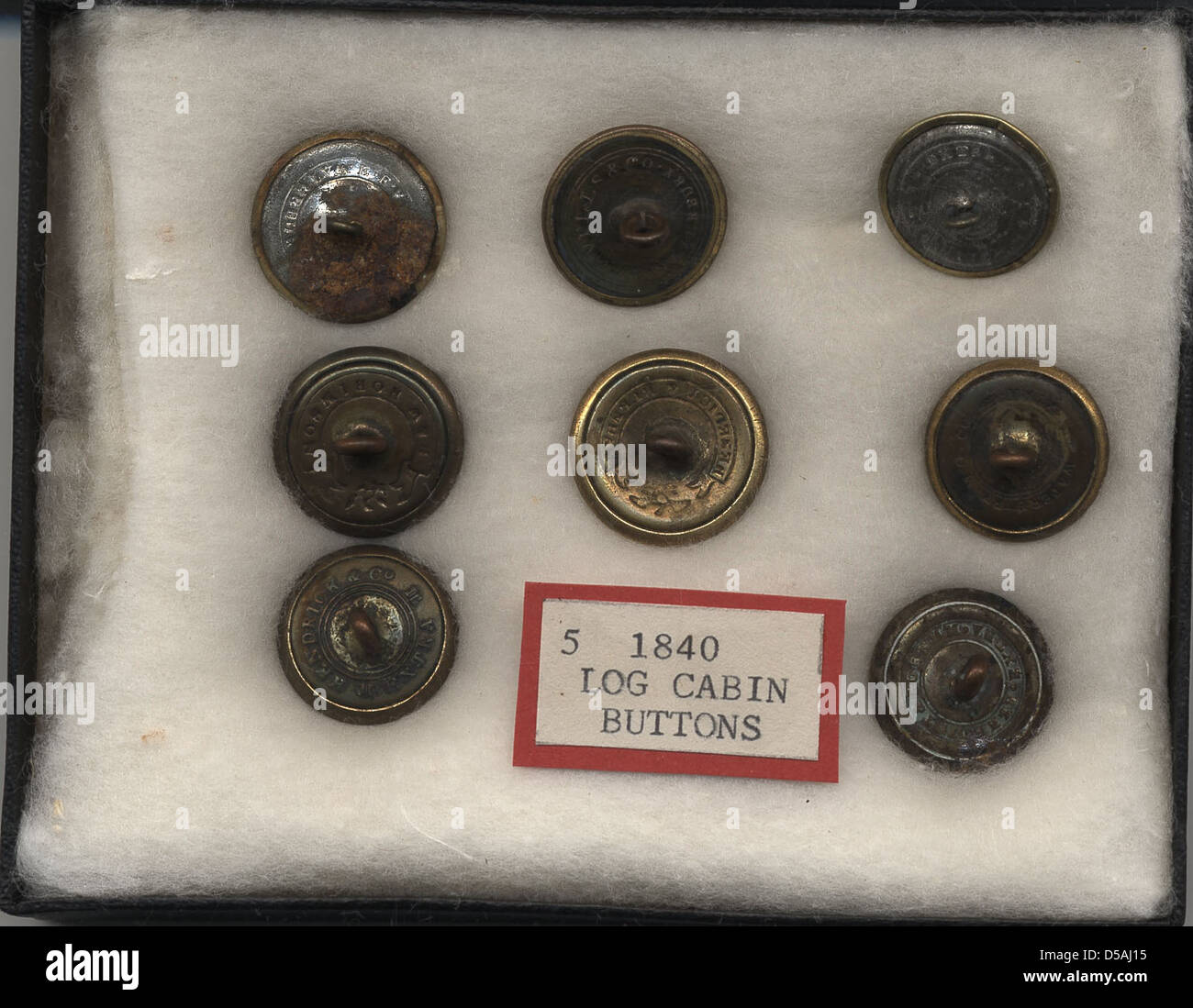 Campaign buttons from around 1840 featuring William Henry Harrison, the ...